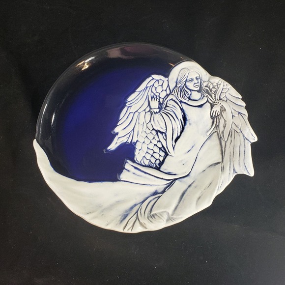 Flat Earth Clay Works | Dining | Vintage Angel Plate Dish Flat Earth ...